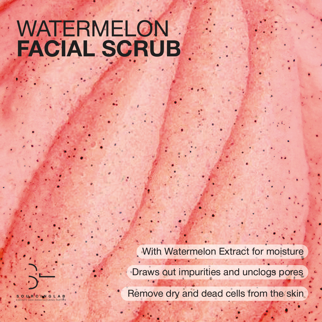 Luxury Private Label Cosmetics - Watermelon Facial Scrub